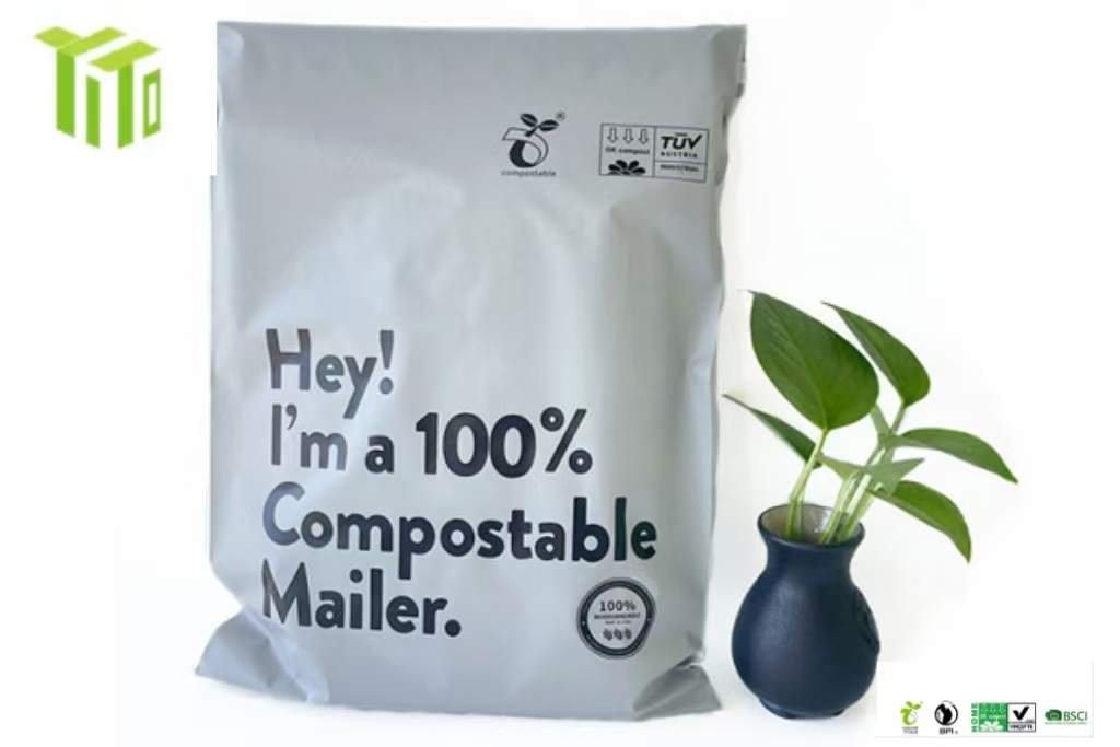 Wholesale Degradable express bag PLA+PBAT logistics waterproof bag mass ...